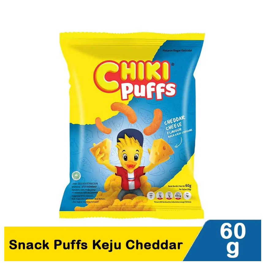 Jual Chiki Snack Puffs Cheddar Cheese 60 Gram | Shopee Indonesia