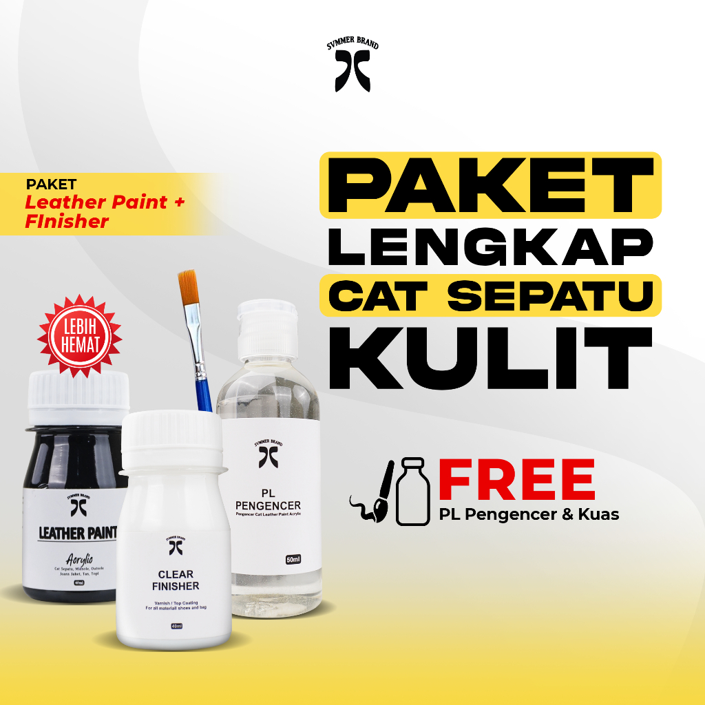 Jual SVMMER SHOES CARE Paket Leather Paint Cat Lukis Sepatu Kulit Tas ...