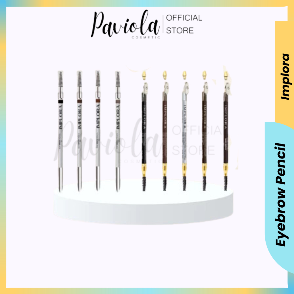 Jual ⚡Paviola⚡ IMPLORA Eye Brow Pencil 2 IN 1 ( PENSIL + SERUTAN ...