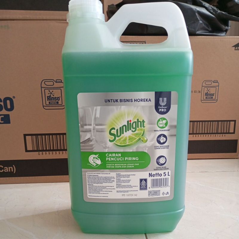 Jual sunlight pencuci piring 5 ltr jerigen product original unilever ...