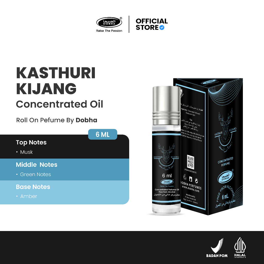 Jual Dobha Parfum KASTHURI KIJANG - Parfum Pria Roll On 6ML BPOM & Halal | Shopee Indonesia