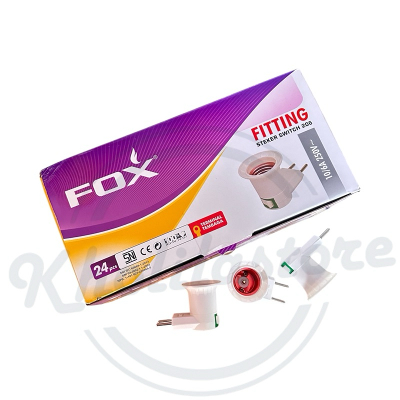 Jual (24 pcs) Fitting Lampu Colok / Fitting Steker Switch 206 Fox | Shopee Indonesia