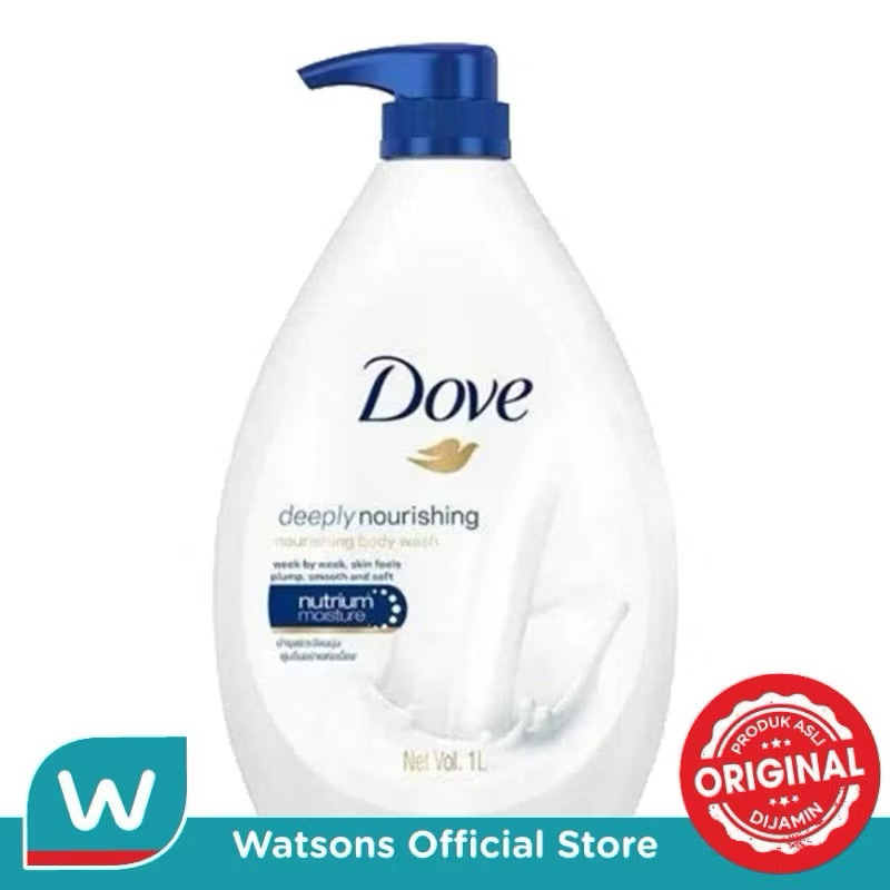 Jual Dove nourishing body wash botol pompa 1liter ori exp jan 2027 ...