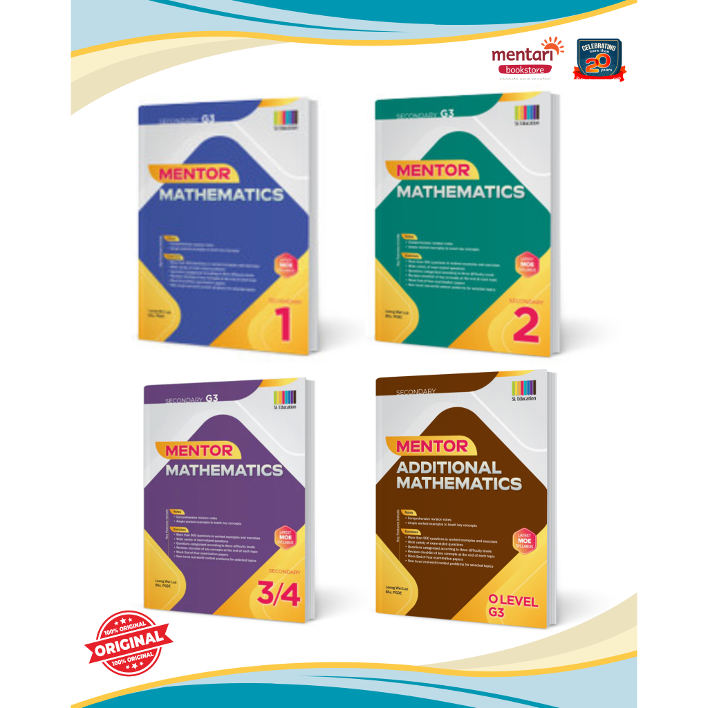 Jual Mentor Mathematics Secondary Book (G3) | Latest MOE Syllabus ...