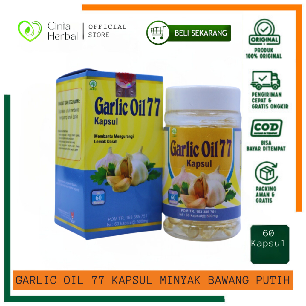 Jual Garlic Oil 77 ISI 60 KAPSUL ORIGINAL | Shopee Indonesia