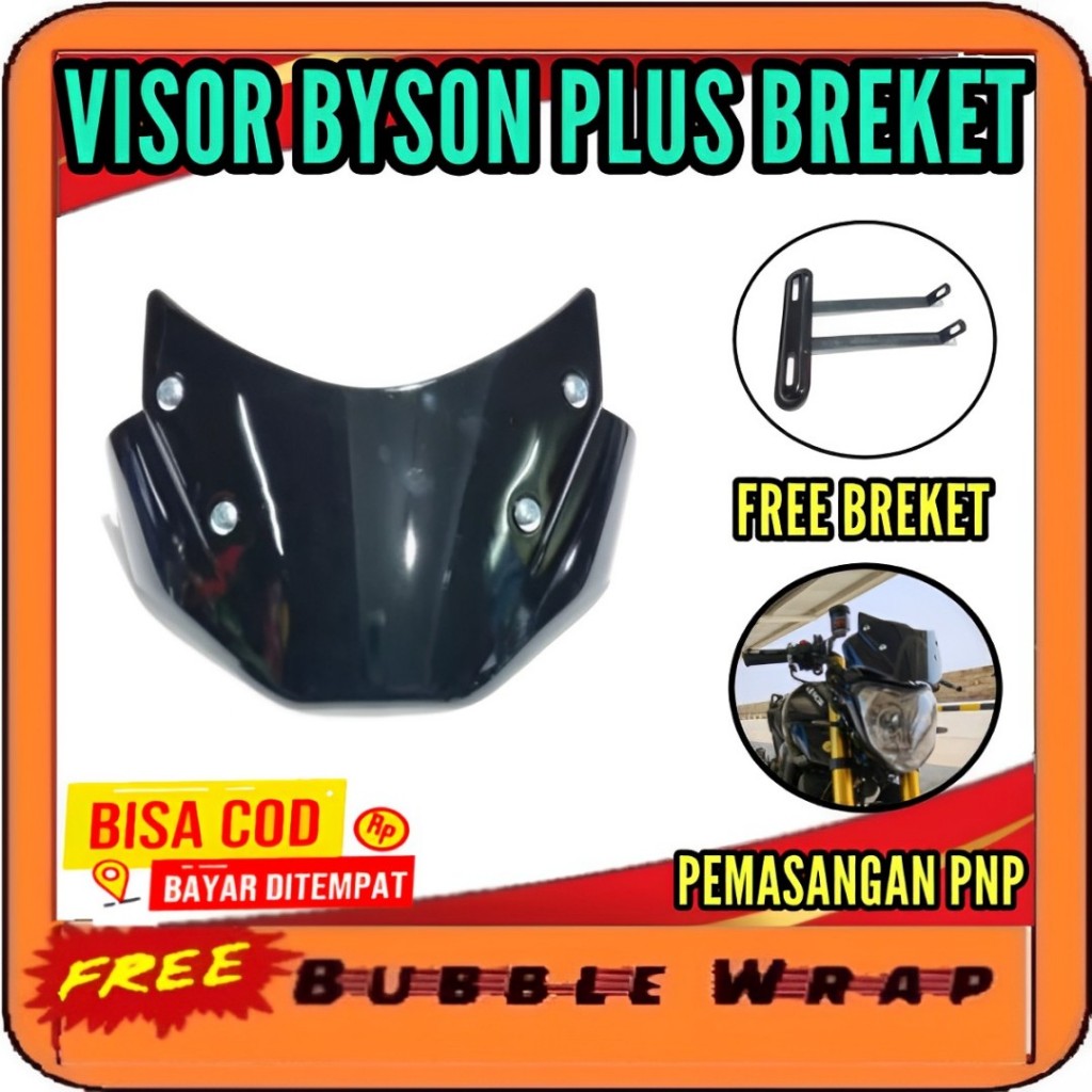 Jual Visor byson plus Breket Windshield / Visor / Winsil motor Yamaha ...