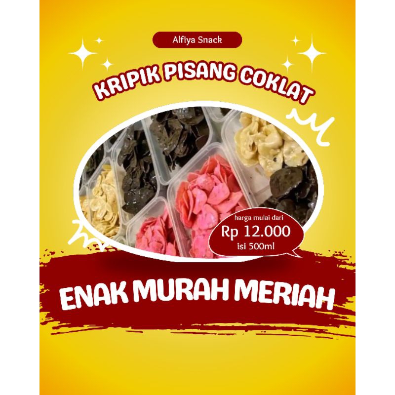 Jual KRIPIK PISANG COKLAT LUMER TERMURAH BERBAGAI MACAM RASA ISI 500ML ...