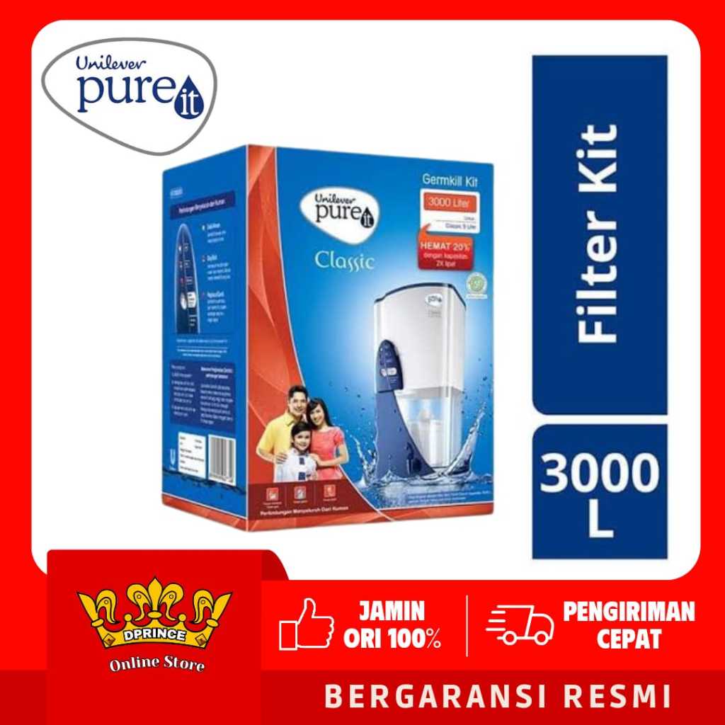 Jual PURE IT Refill Pureit Germkill Kit 3000 L / 1500 L Germ Kill GKK ...