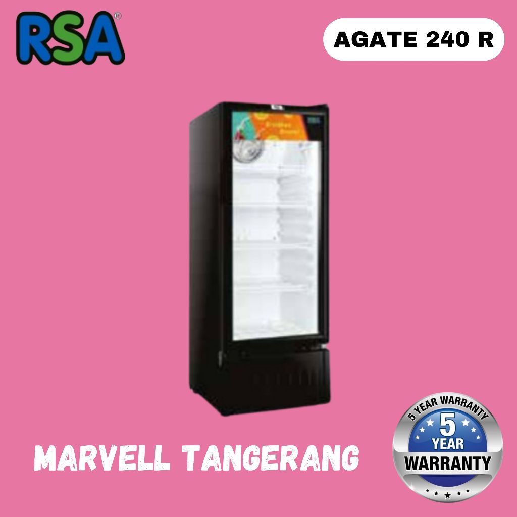Jual Showcase Rsa Agate 240 R Agate 240r Kulkas Minuman 4 Rak 1 Pintu ...