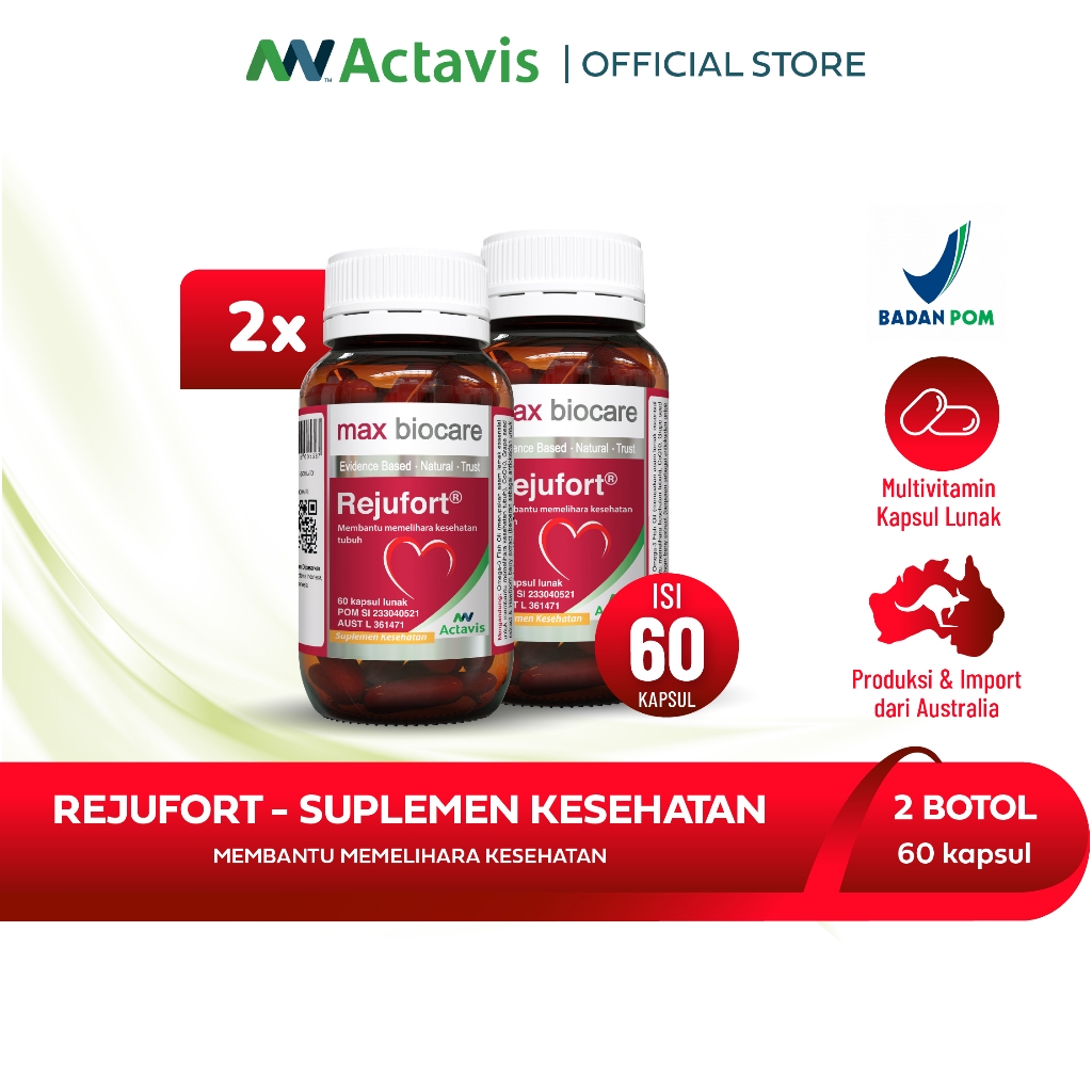 Jual Rejufort Multivitamin Membantu memelihara kesehatan tubuh @60 Soft ...