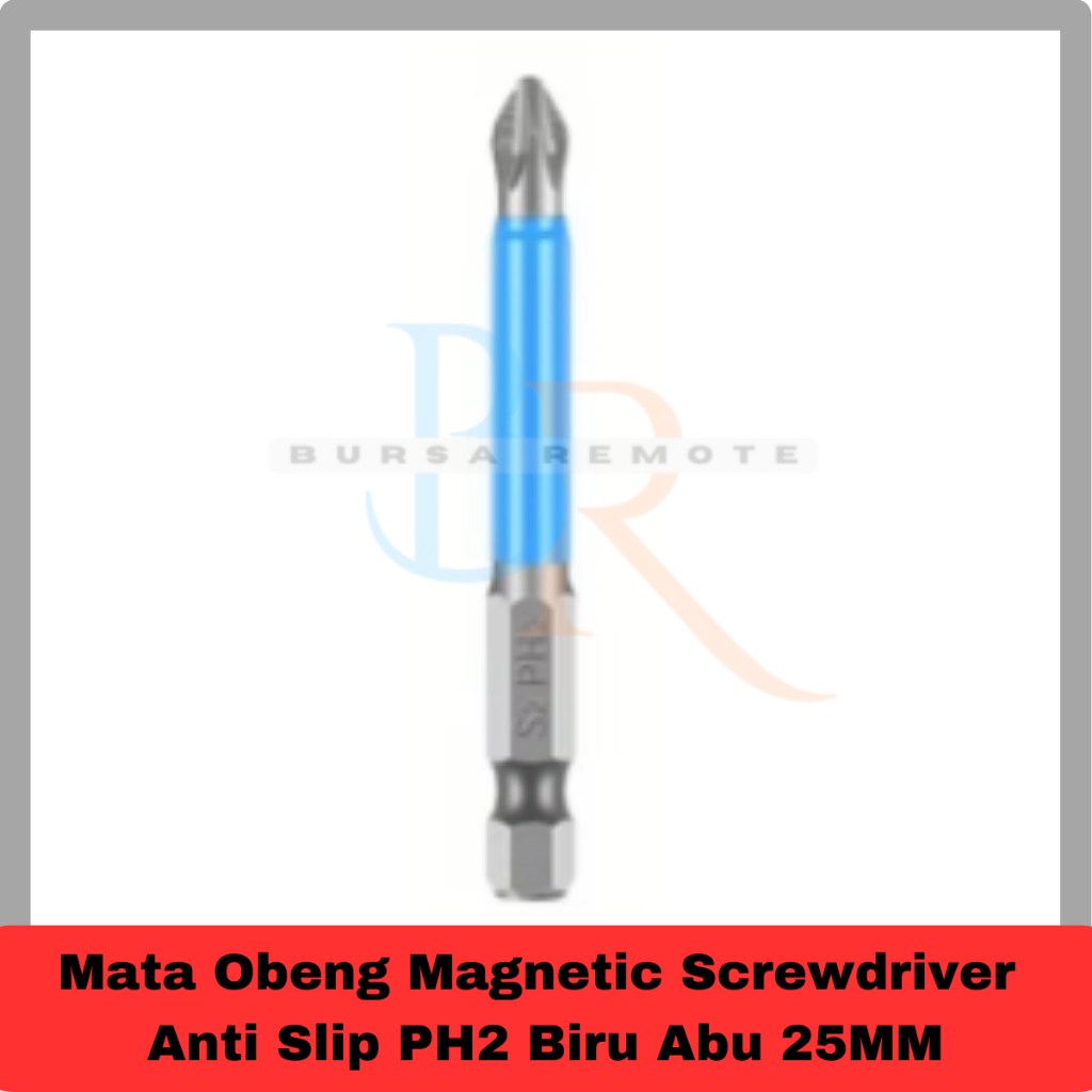 Jual Mata Obeng Magnetic Screwdriver Anti Slip PH2 Biru Abu 50MM ...