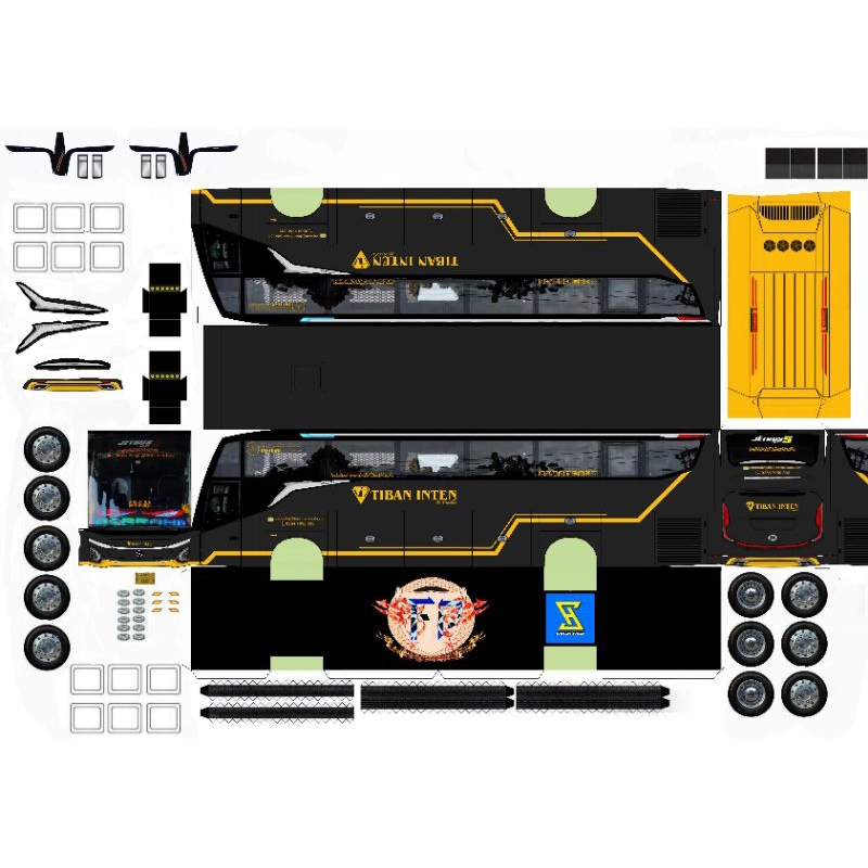 Jual lembaran papercraft bus tiban inten | Shopee Indonesia
