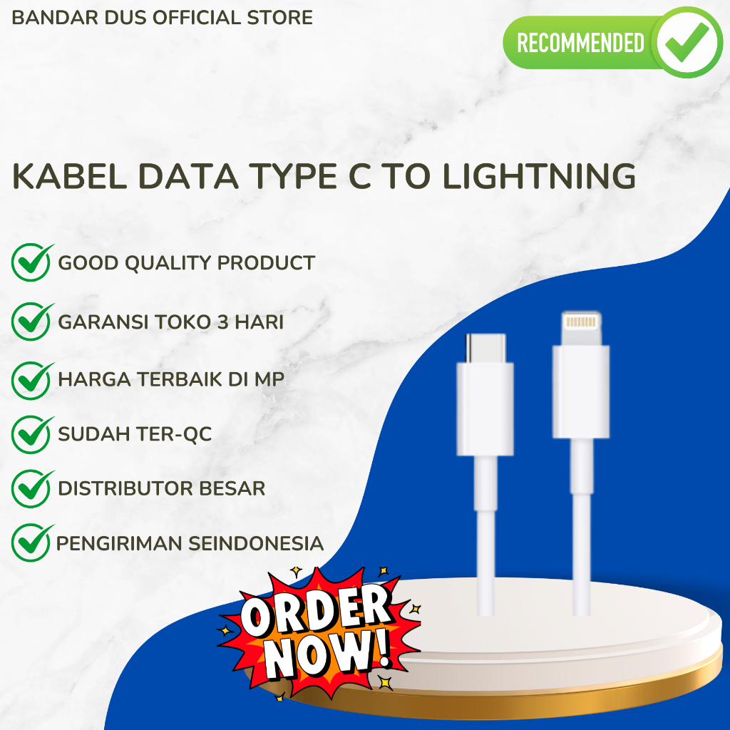 Jual Kabel Data Iphone 11 Pro 11 Pro Max Cable USB type C to Lightning ...