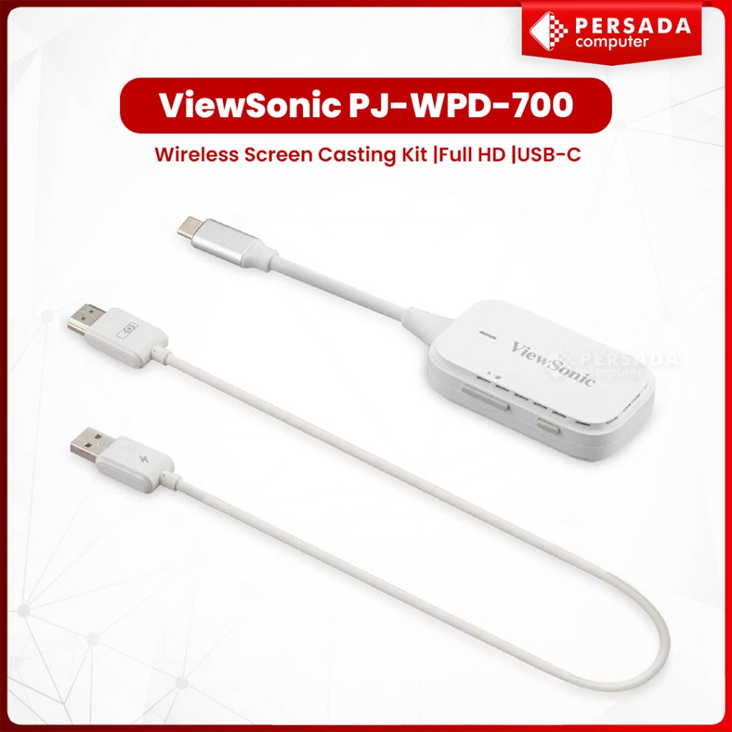 Jual Wireless Screen Casting Kit ViewSonic PJ-WPD-700 |Full HD |USB-C | Shopee Indonesia