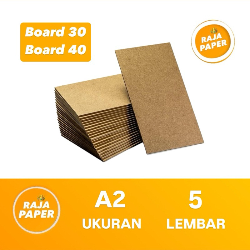 Jual Kertas Karton Yellow Board Ukuran A2 5 Lembar No 30 No 40 ( 420 Mm ...