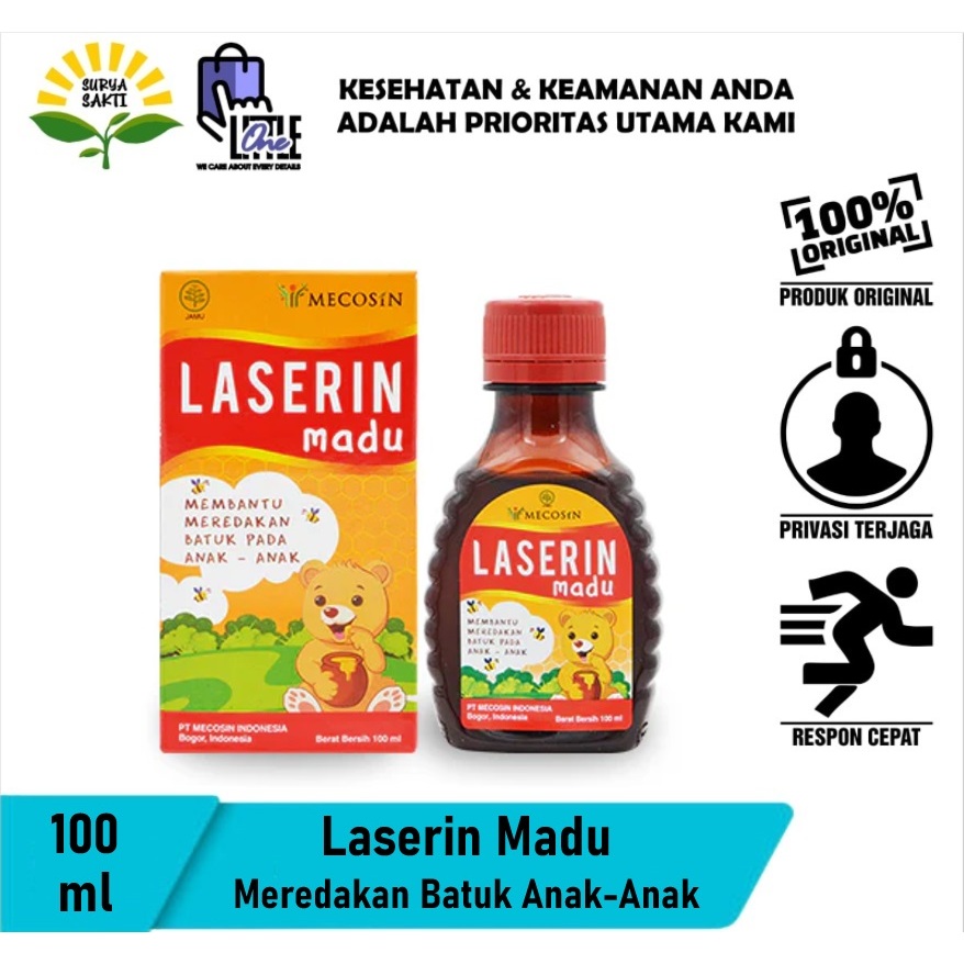 Jual Laserin Madu 100 ml - Obat Pereda Batuk dan Masuk Angin Pada Anak ...