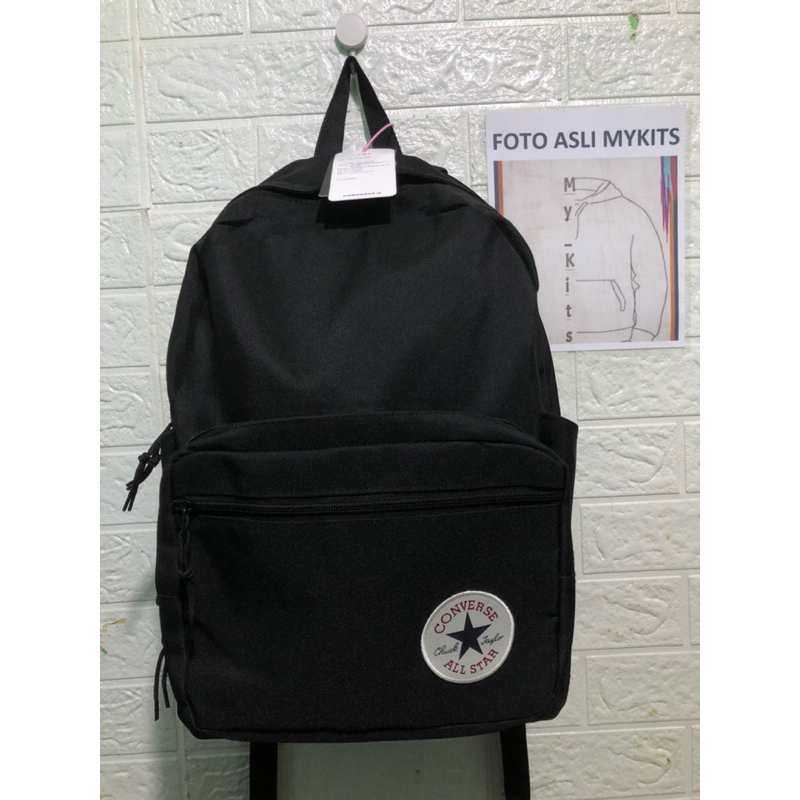 Jual CONVERSE BASIC BLACK GO 2 CANVAS BACKPACK / TAS RANSEL KANVAS ...