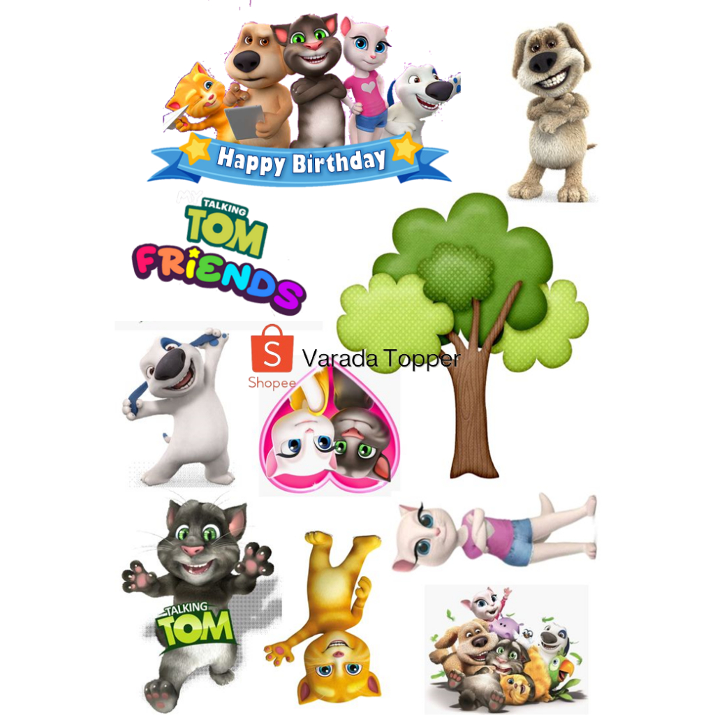 Jual Topper TALKING TOM ANGELA Custom Nama | Shopee Indonesia