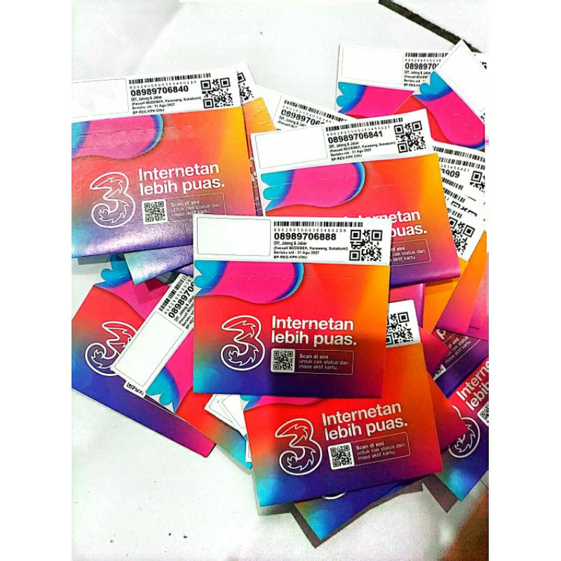 Jual PERDANA TRI 2GB NASIONAL 11 DIGIT | Shopee Indonesia