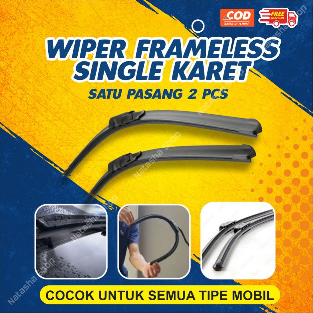 Jual Paket Wiper Frameless Single Karet INNOVA ZENIX (ukuran 24-16 inci ...