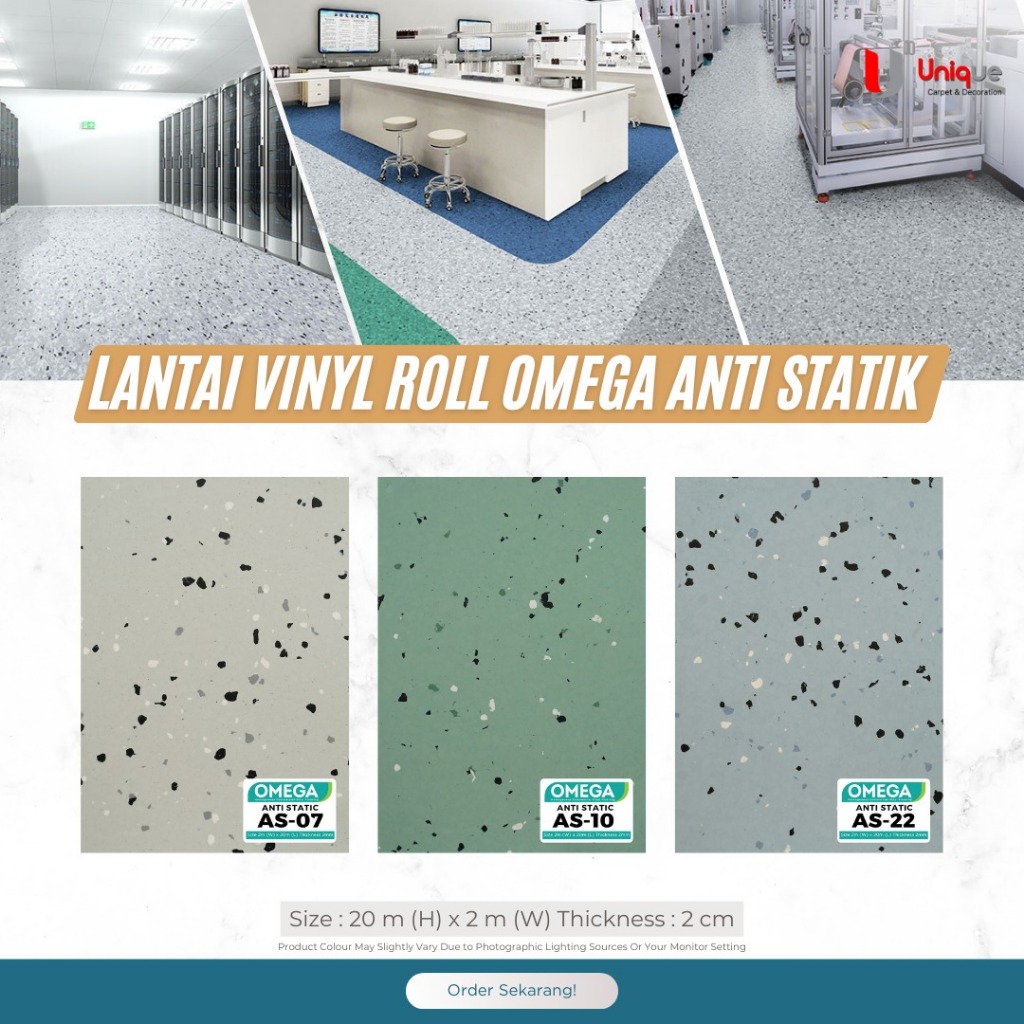 Jual Lantai Vinyl Omega Anti Statik Tebal 2mm Motif Terazzo / Vinyl ...