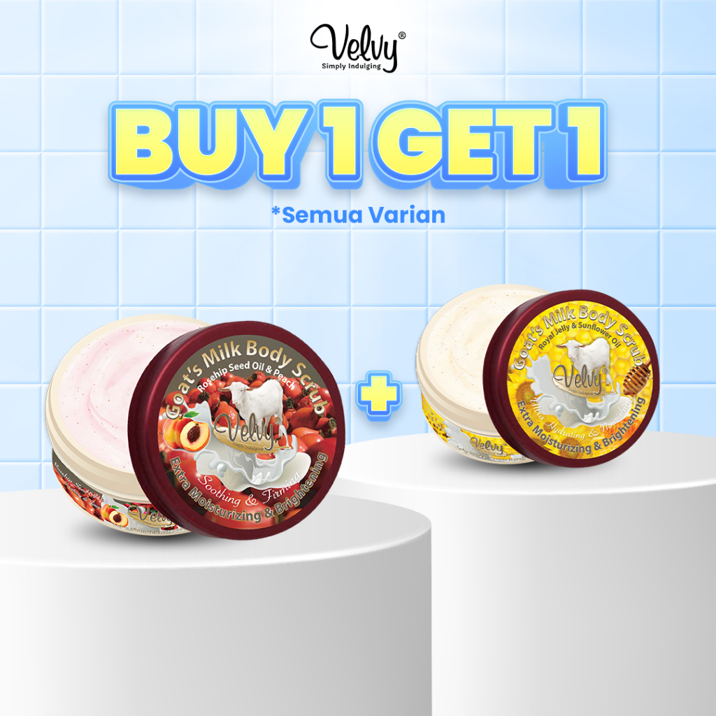 Jual CLEAR STOCK BUY 1 GET 1 FREE Velvy Body Scrub 250ml All Varian ...