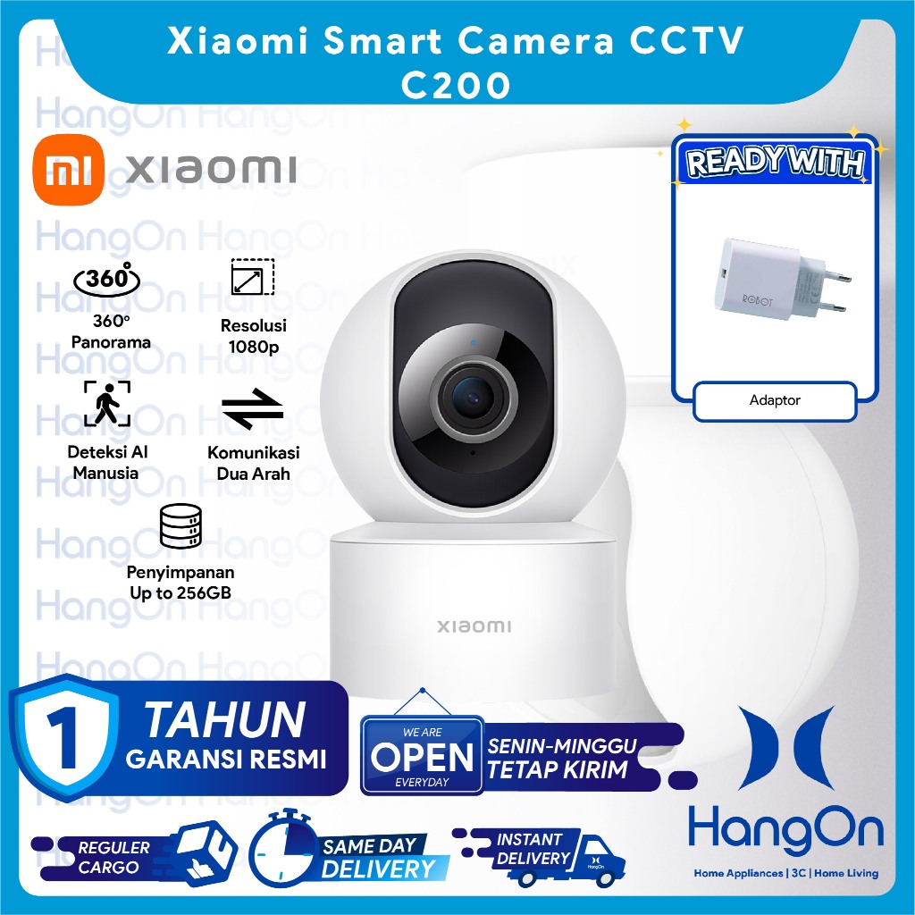 Jual Xiaomi CCTV C200 Mi Home Security Camera 360 1080p GLOBAL Yi Dome ...