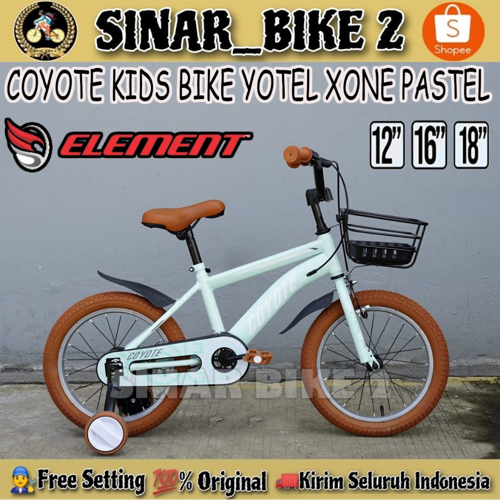 Jual Sepeda Anak Laki & PerempuanELEMENT COYOTE YOTEL XONE PASTEL Keranjang Ukuran 12 16 18 Inch ...