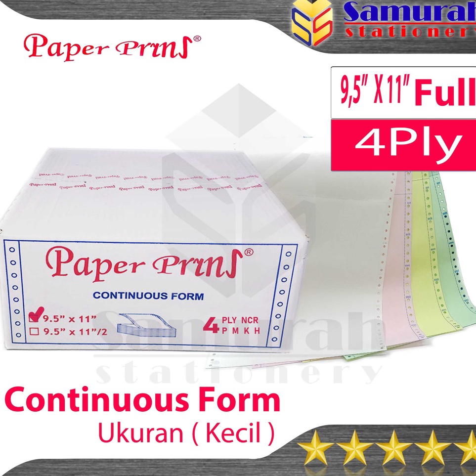 Jual Harga Promo Kertas Continuous Form Paper Prins 95 x 11 Full Atau ...