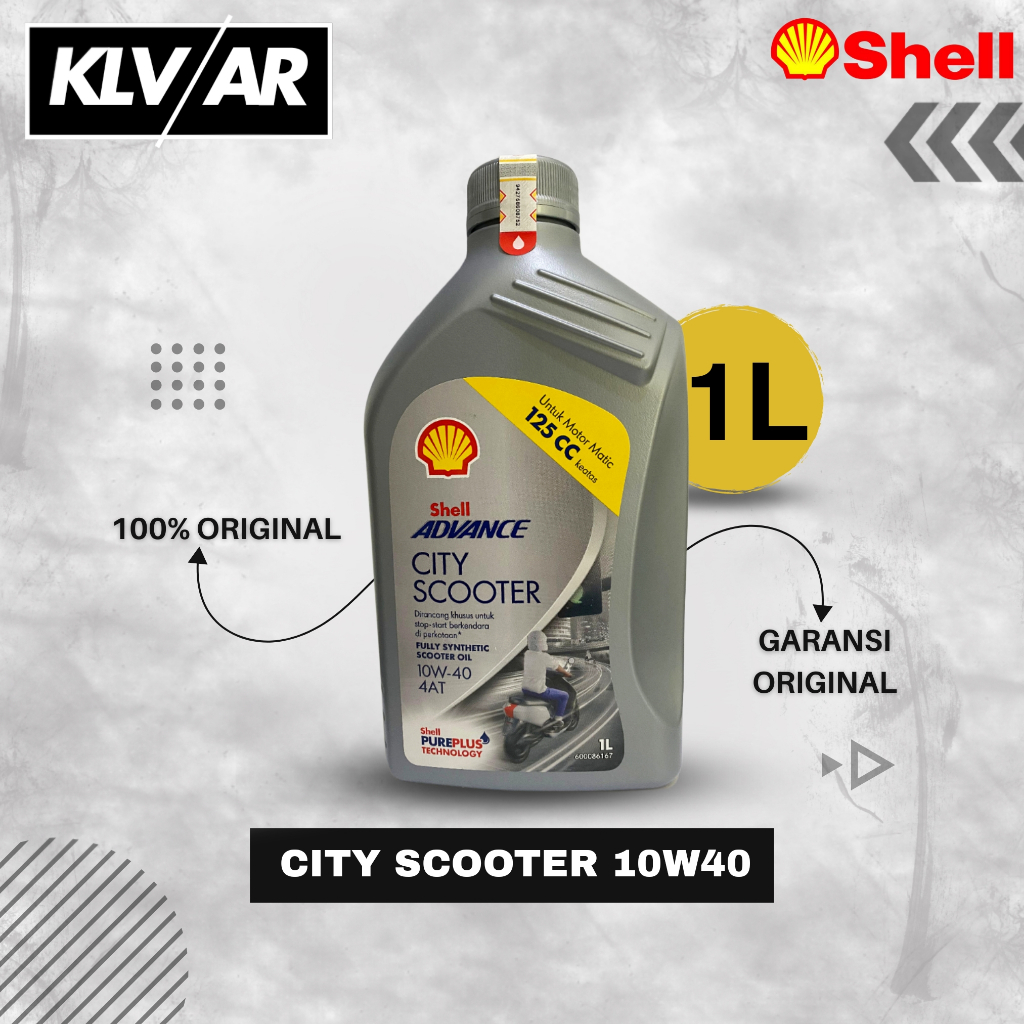 Jual Oli Motor Shell Advance City Scooter 10W30 & 10W40 JASO-MB 1L 4T Oli mesin matic Full ...