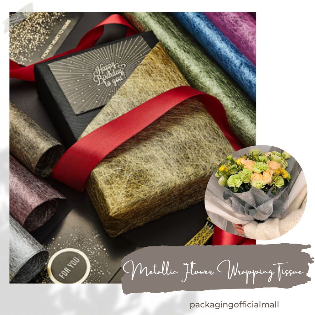 Jual METALLIC FLOWER WRAPPING TISSUE | Shopee Indonesia