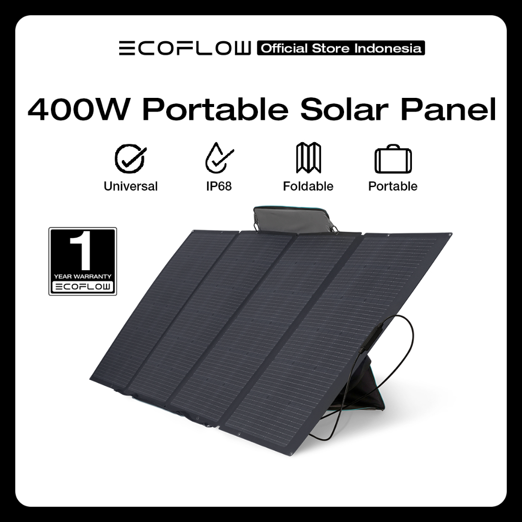 Jual EcoFLow Portable Solar Panel 400W Panel Surya IP68 Dapat Dilipat ...
