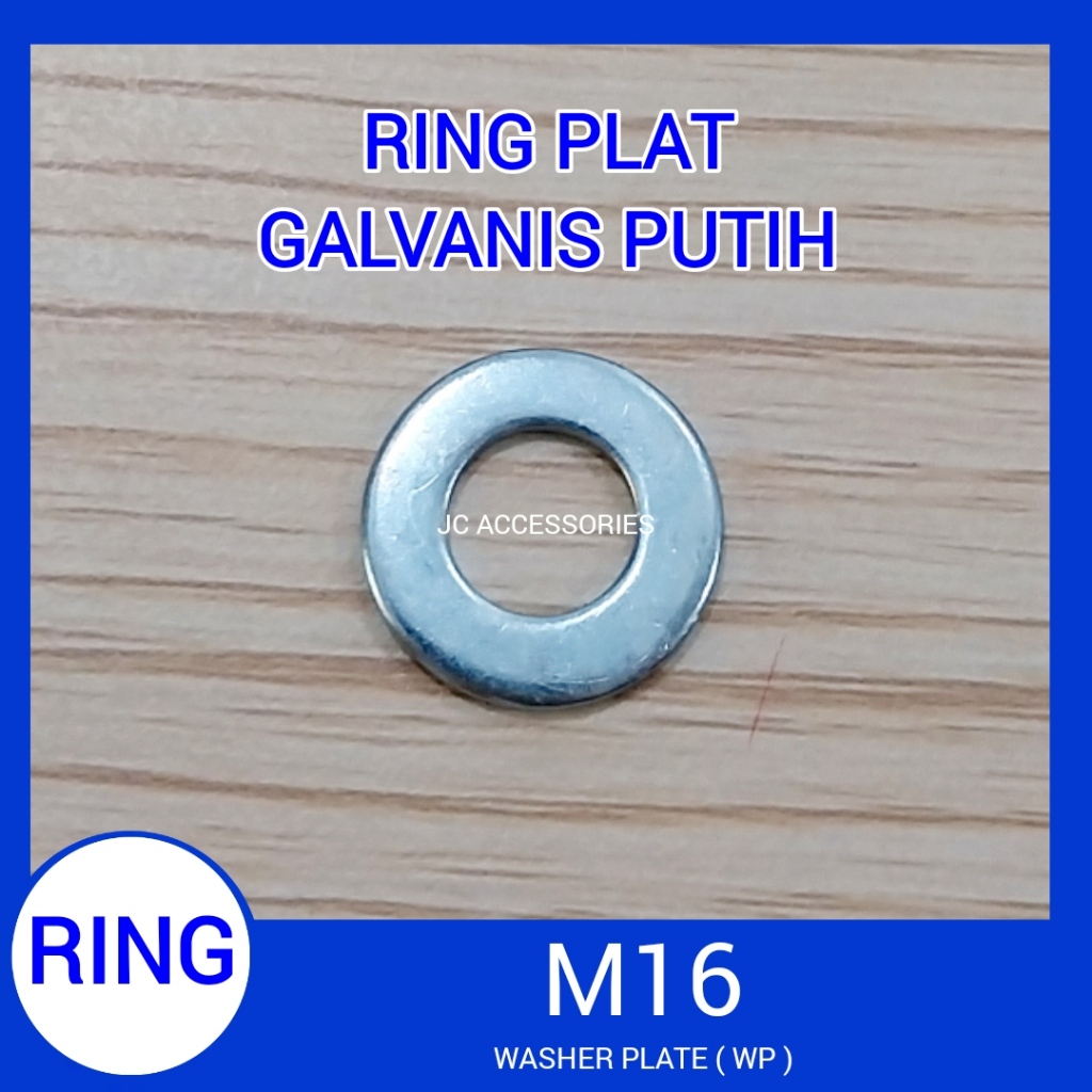 Jual RING PLAT M16 GALVANIS WP M16 WASHER PLAT WASHER PLATE 16mm 16 mm ...
