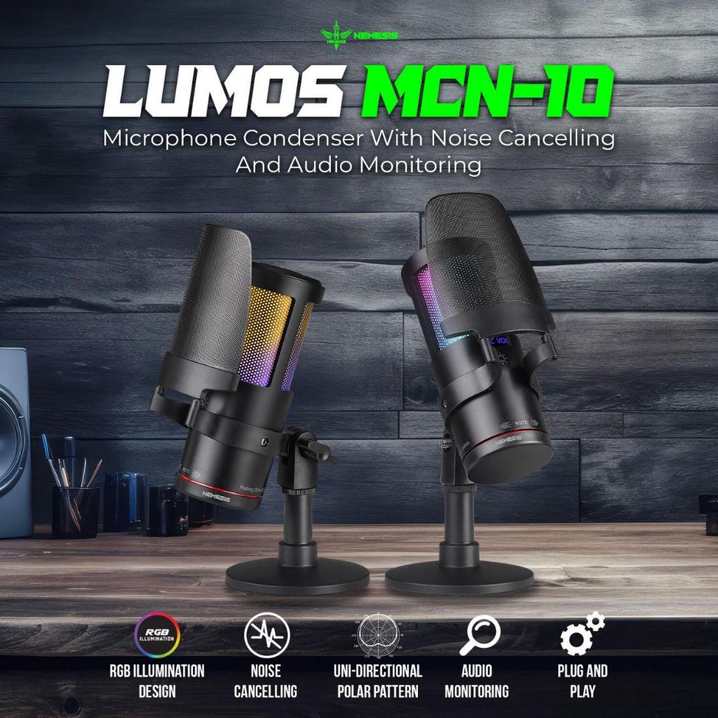 Jual NYK Nemesis Lumos MCN-10 Mic Condenser RGB with Noise Cancelling | Shopee Indonesia