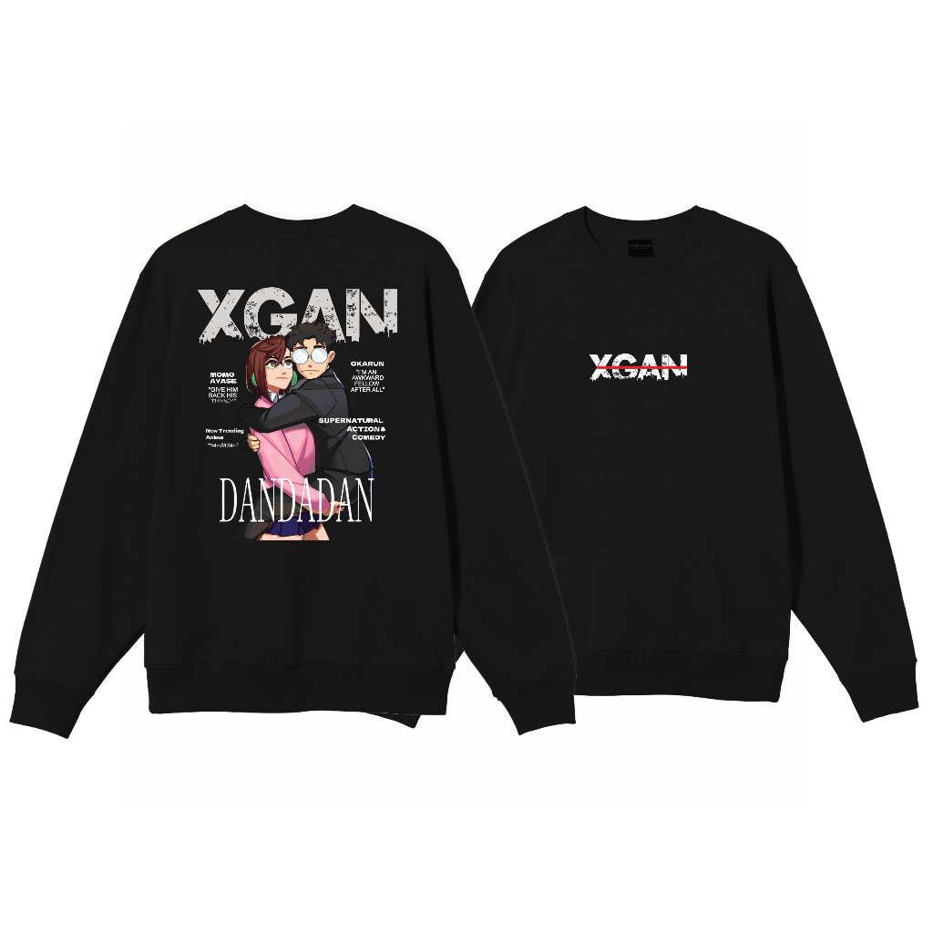 Jual Sweater Crewneck Dandadan Momo & Okarun DD02XCN Anime Fleece ...
