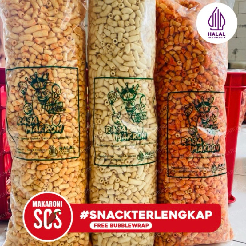 Jual Makaroni pipa guling 1ball 1kg snack makaroni sos 3 varian rasa ...