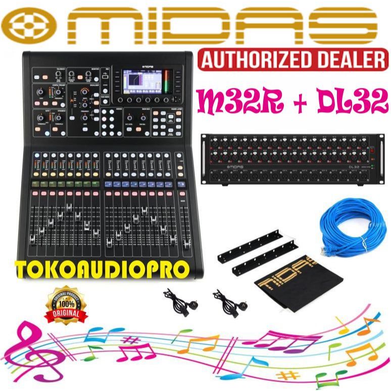 Jual Midas M32R Digital Mixer Paket DL32 + M-32R | Shopee Indonesia