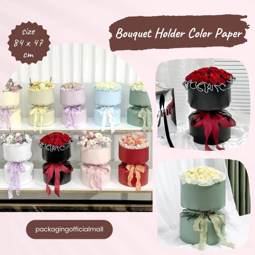 Jual BOUQUET HOLDER COLOR PAPER / TEMPAT BUKET BUNGA / KERTAS BUNGA ...