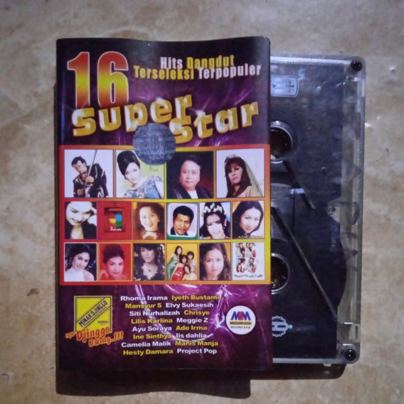 Jual kaset pita hits dangdut 16 super star | Shopee Indonesia