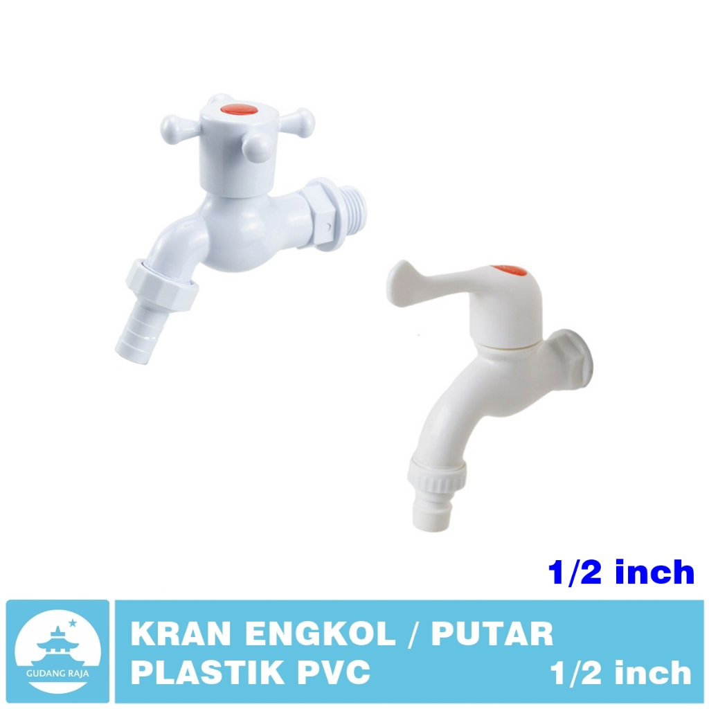 Jual Kran Air Engkol Plastik PVC 1/2 inch Tembok Keran Taman Kamar ...
