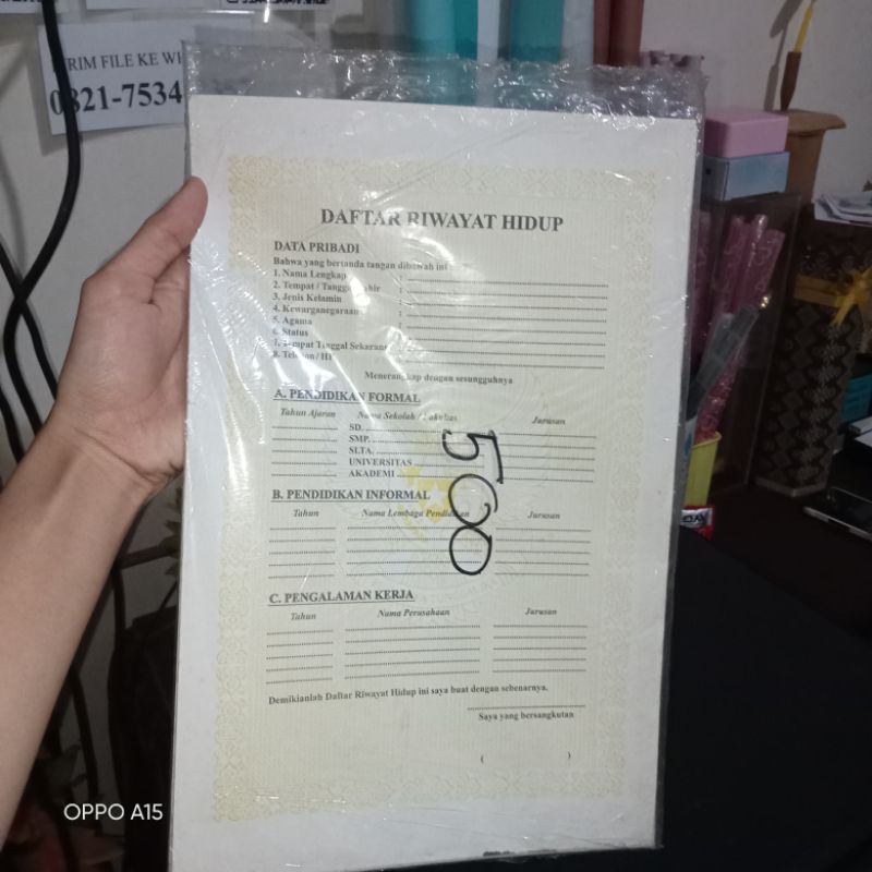 Jual KERTAS DAFTAR RIWAYAT HIDUP | Shopee Indonesia