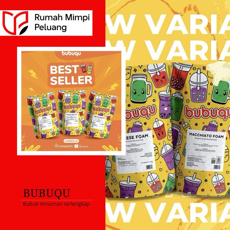 Jual Bubuqu powder drink 1 kg All Variant- bubuk minuman rasa | Shopee ...