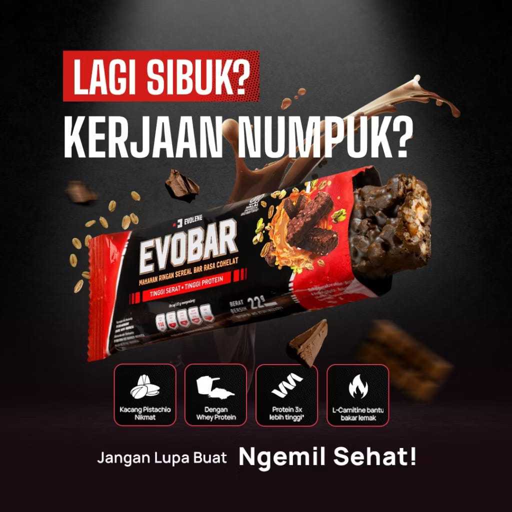 Jual Evolene - Protein Bar - Evobar Coklat 1 Sachet Snack Tinggi ...