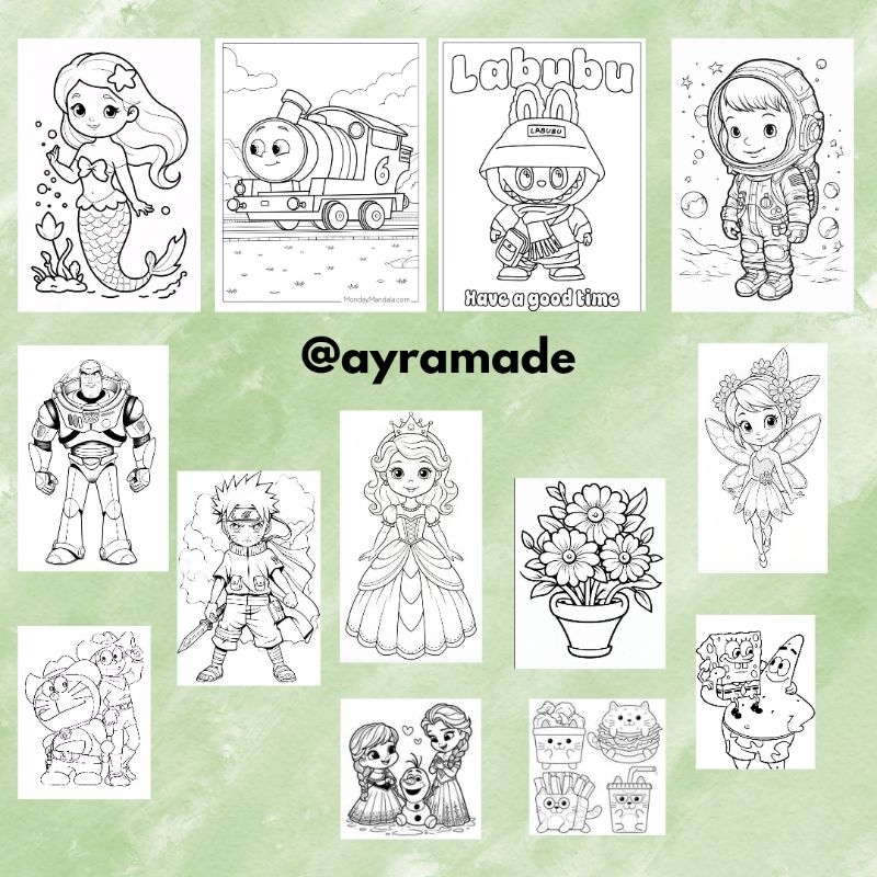 Jual Lembaran mewarnai/coloring/edukasi anak/ | Shopee Indonesia