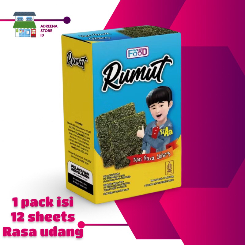 Jual RUMUT RANS KEMASAN 10 g 1 BOX ISI 12 PACK NORI RUMPUT LAUT RASA ...