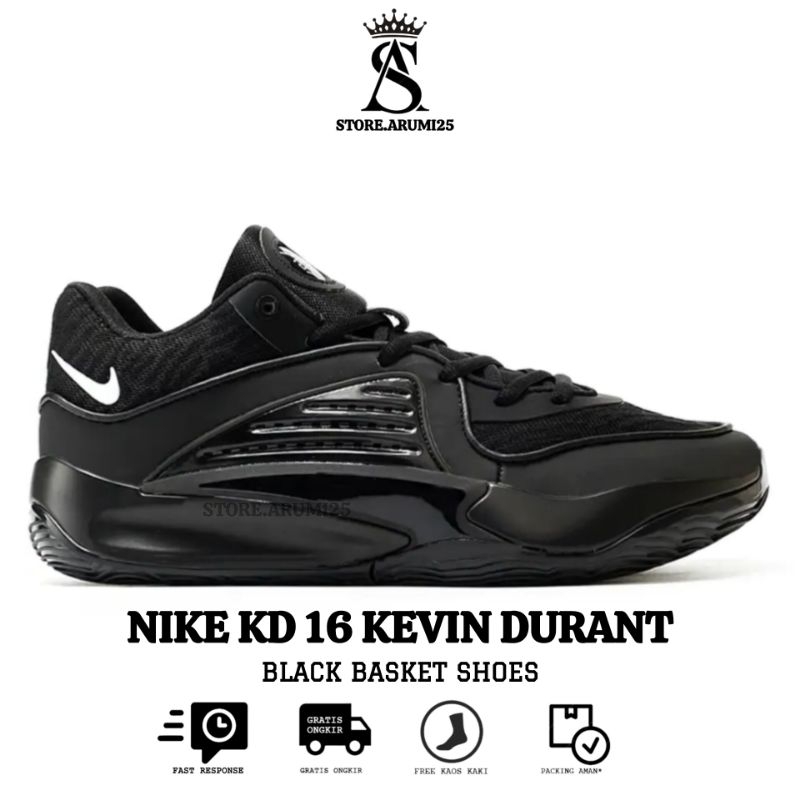 Jual Sepatu Basket N.K.KD 16 Kevin Durant Black White | Shopee Indonesia