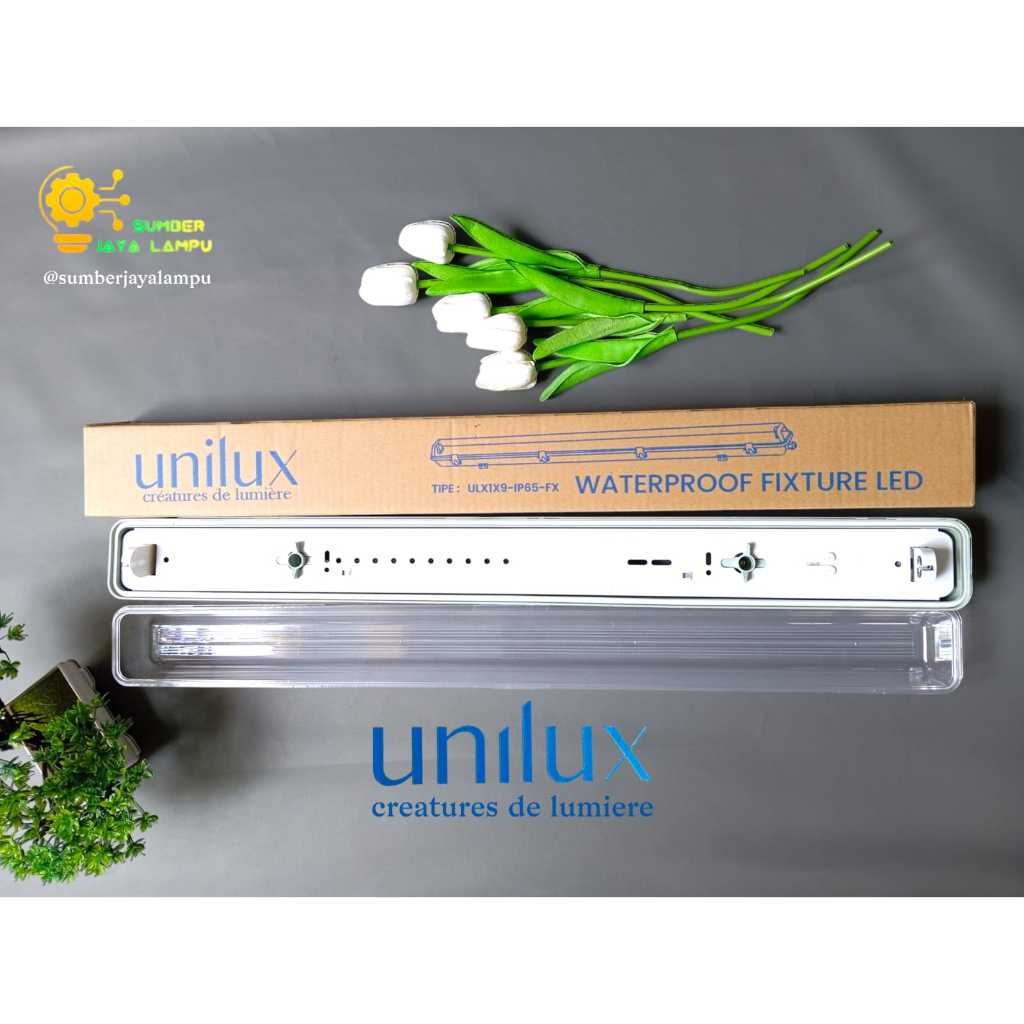 Jual Kap TL T8 LED 1x9 Waterproof UNILUX IP65-FX 60cm Rumah Lampu T8 TL ...
