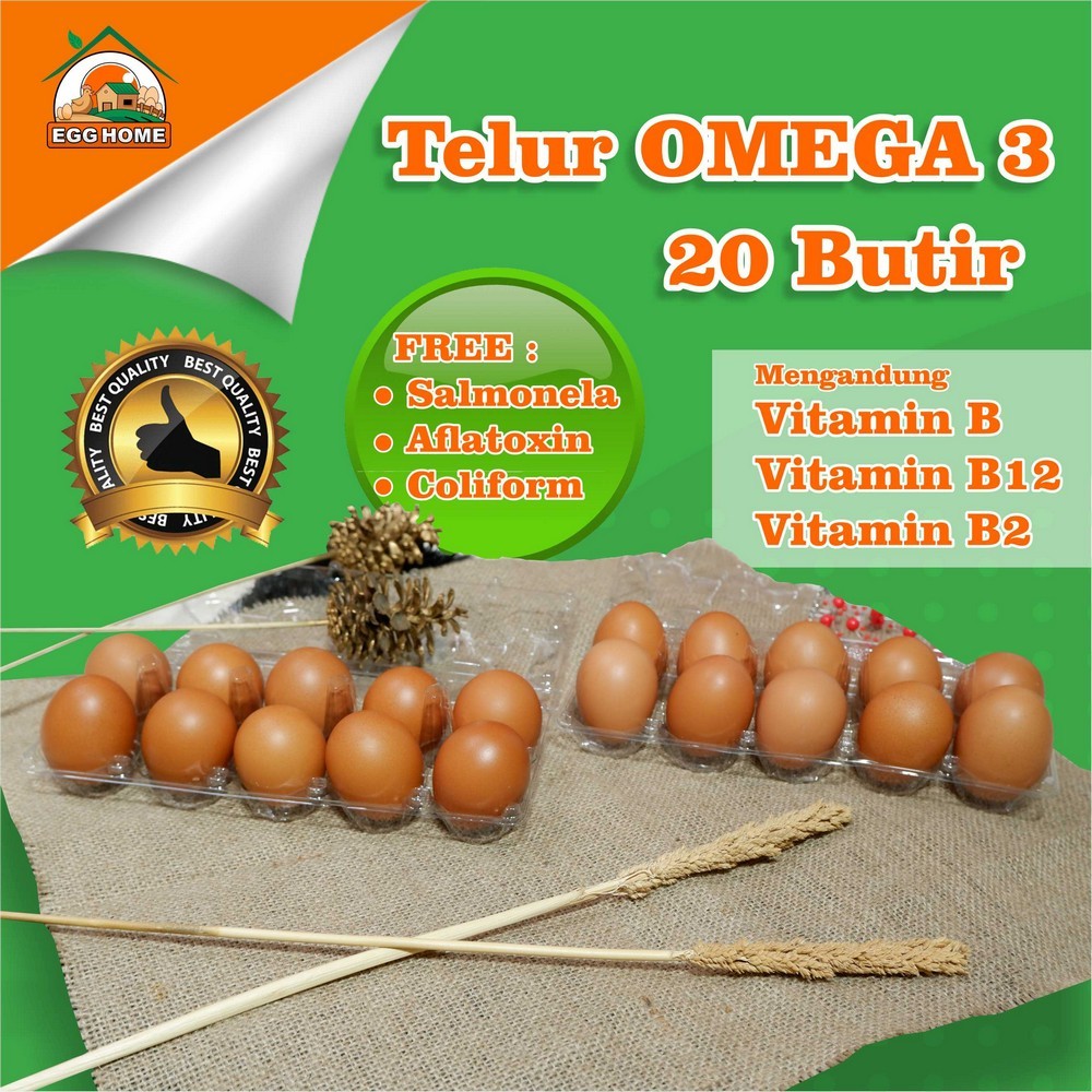 Jual Telur omega 3, paket Bundling 20 butir Egg Home | Shopee Indonesia