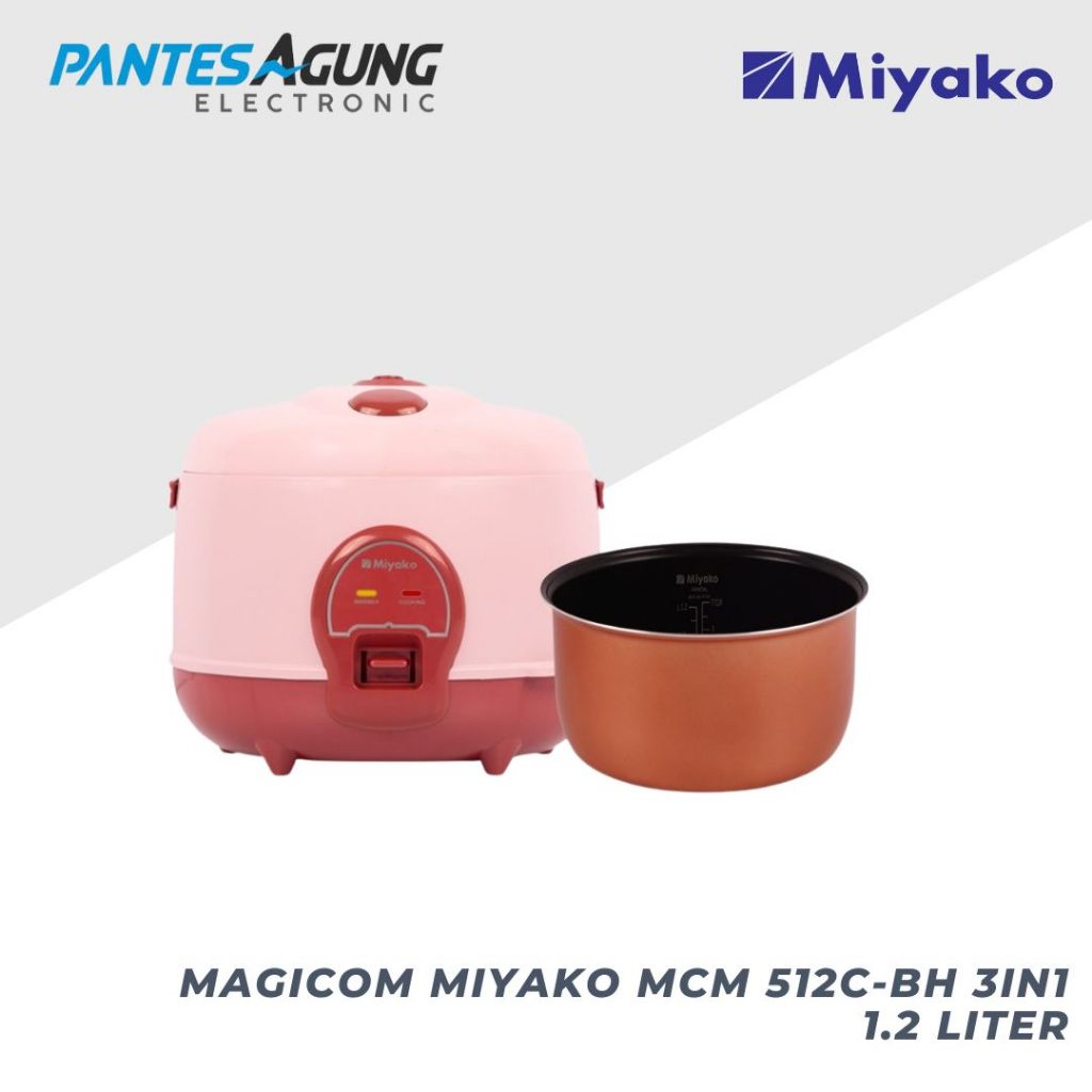 Jual MAGICOM MIYAKO MCM 512C-BH 3in1 1.2 LITER | Shopee Indonesia