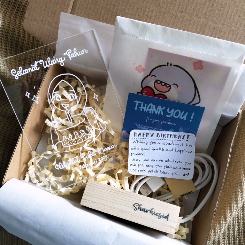 Jual KADO AKRILIK LED | Akrilik Stand | Akrilik Lettering | Lampu ...